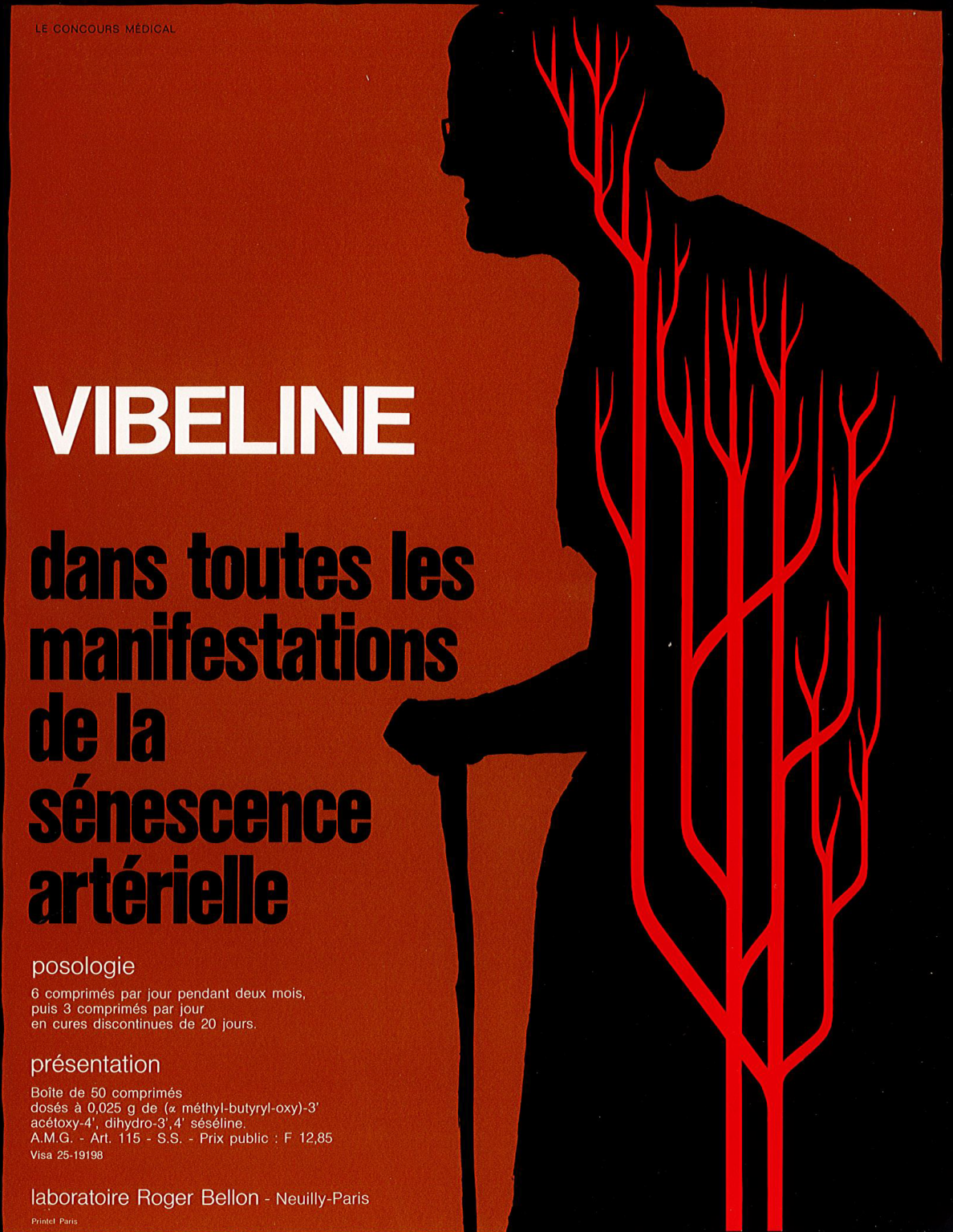 Vibeline® (visnadin), from Laboratoire Roger Bellon (Paris, Fr), 1971 ...